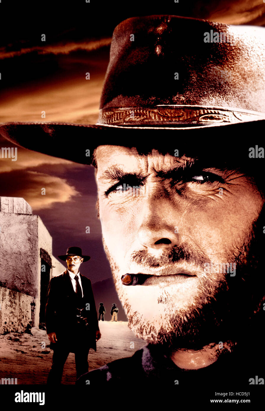FOR A FEW DOLLARS MORE, Lee Van Cleef, Clint Eastwood, 1965 Stock Photo ...