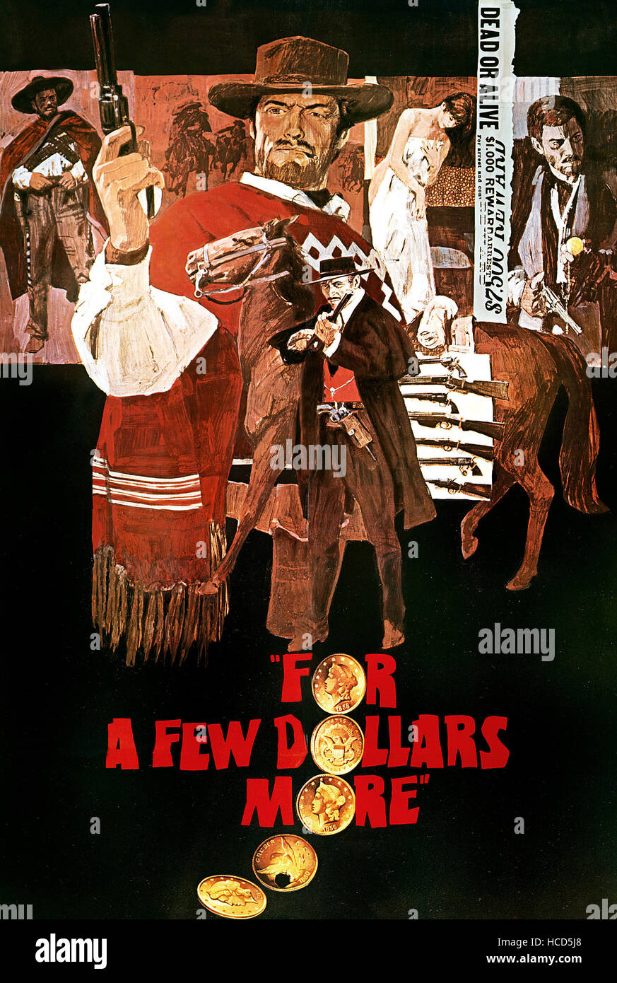 FOR A FEW DOLLARS MORE, Clint Eastwood, Lee Van Cleef, 1965 Stock Photo ...