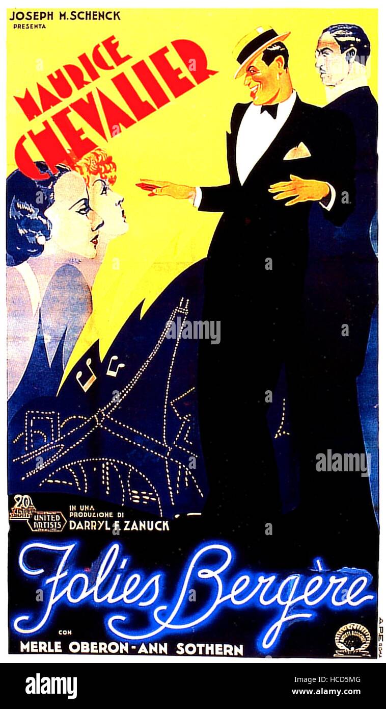 FOLIES BERGERE, US poster art, 1935. TM and Copyright 20th Century Fox ...