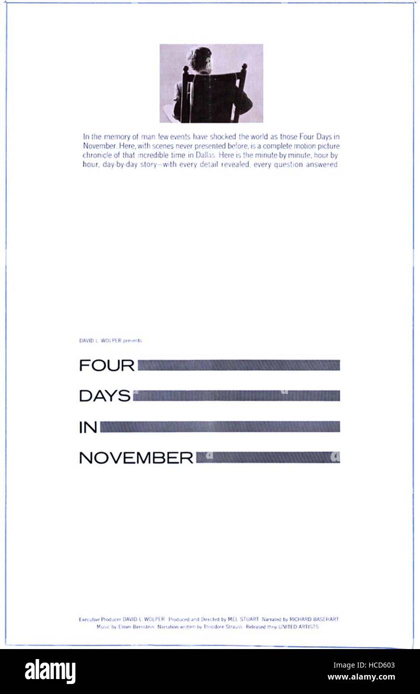 FOUR DAYS IN NOVEMBER, John F Kennedy, 1964 Stock Photo - Alamy