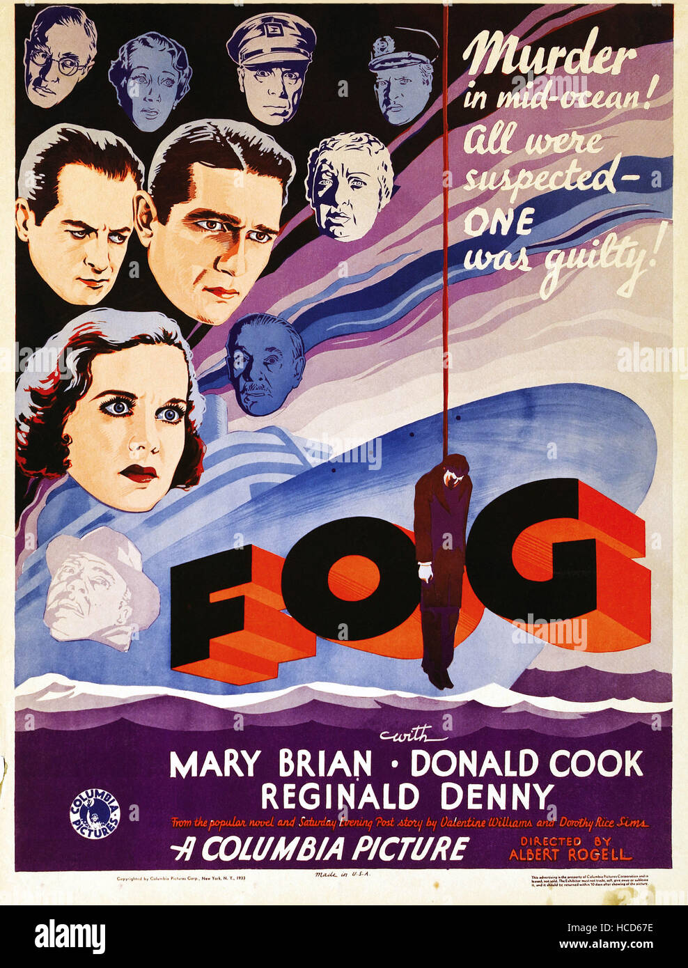 FOG, US poster, center from left: Reginald Denny, Donald Cook, Mary ...