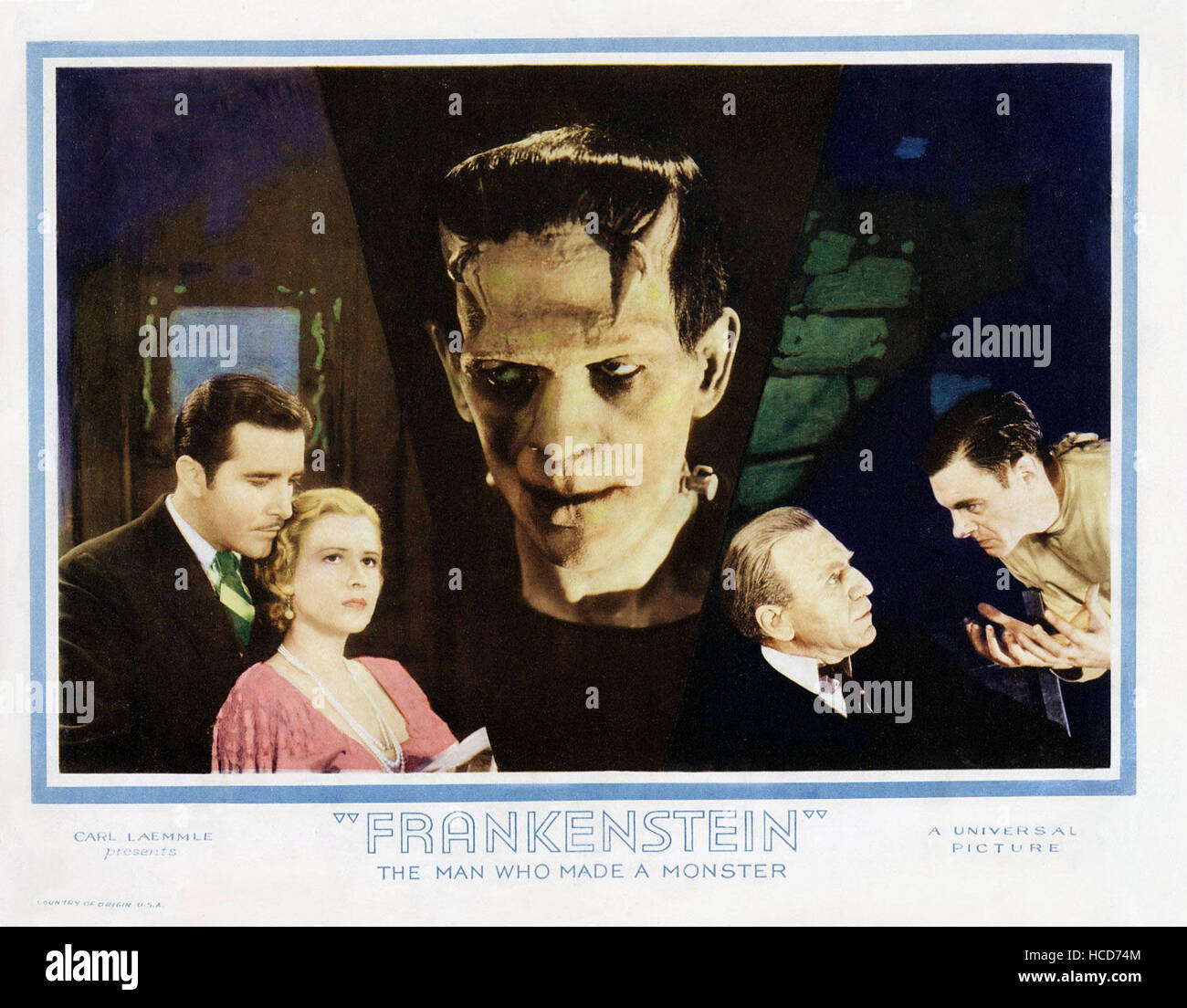 FRANKENSTEIN, left to right: John Boles, Mae Clarke, Boris Karloff ...