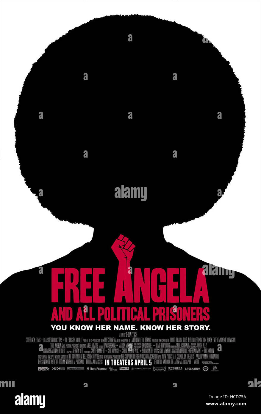 FREE ANGELA & ALL POLITICAL PRISONERS, US poster art, 2012, ©Codeblack ...