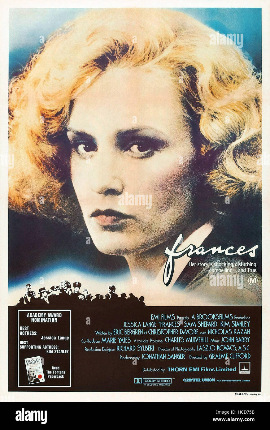 FRANCES, Australian poster, Jessica Lange, 1982, © Universal/courtesy ...