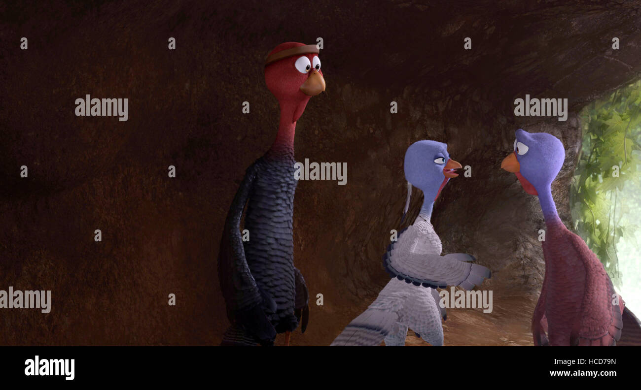 FREE BIRDS, from left: Cold Turkey (voice: Dwight Howard), Jenny (voice ...