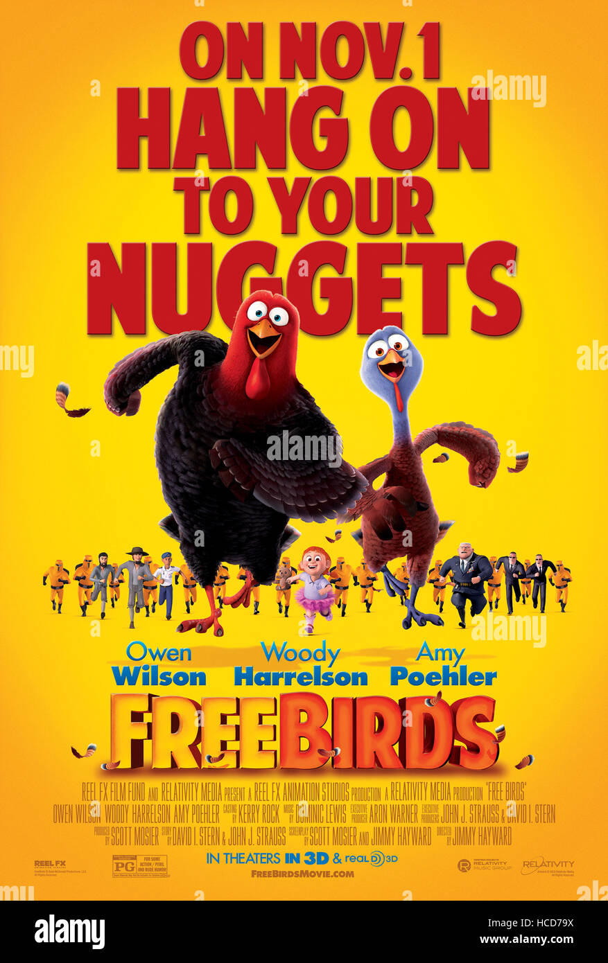 FREE BIRDS, US poster art, from left: Jake (voice: Woody Harrelson ...
