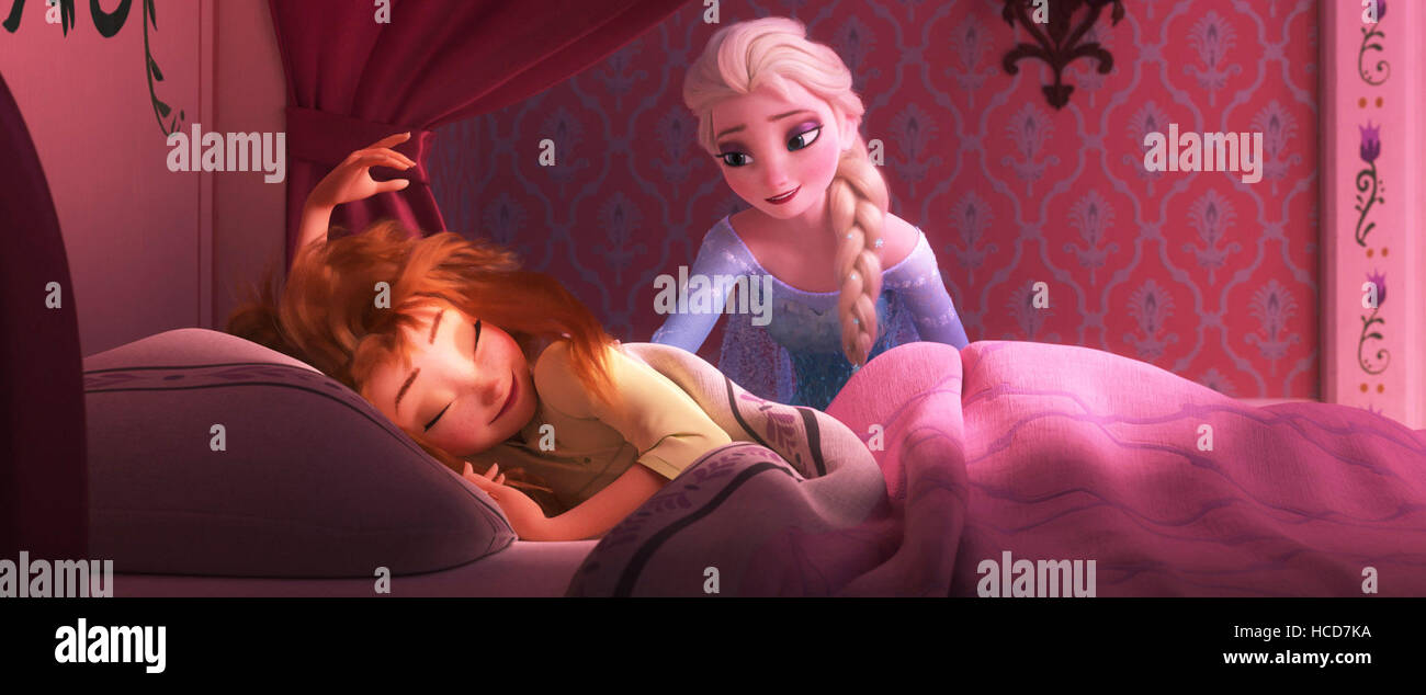 FROZEN FEVER, from left: Anna (voice: Kristen Bell), Elsa (voice: Idina ...