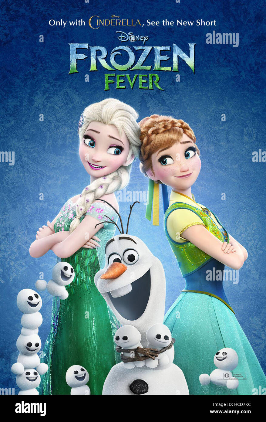 FROZEN FEVER, US poster, large figures, from left: Elsa (voice: Idina ...