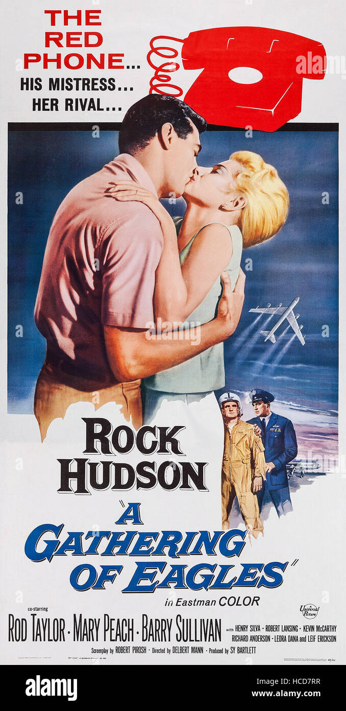A GATHERING OF EAGLES, US poster, from left: Rock Hudson, Mary Peach ...