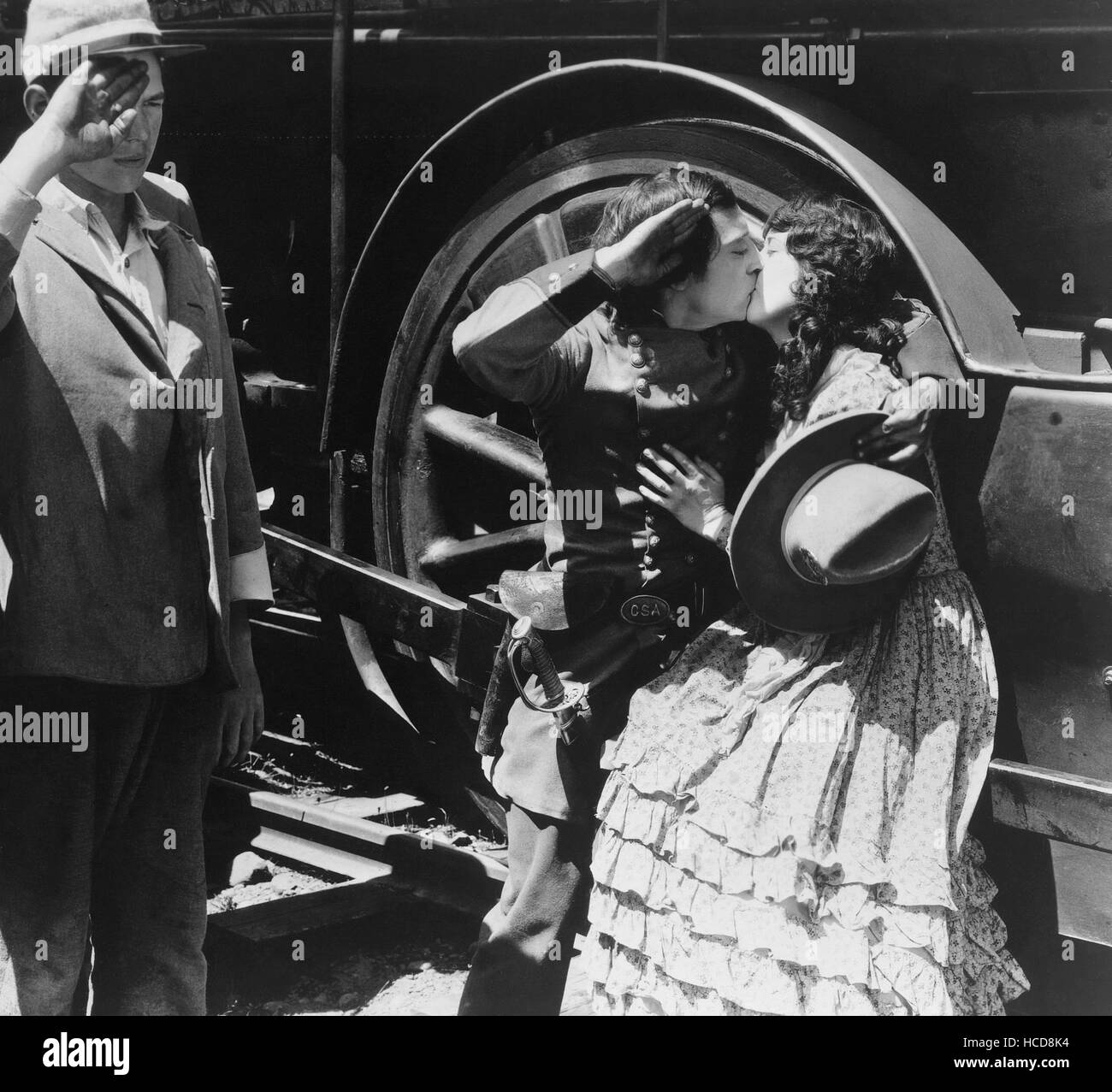 THE GENERAL, seated from left: Buster Keaton, Marion Mack, 1927 Stock ...
