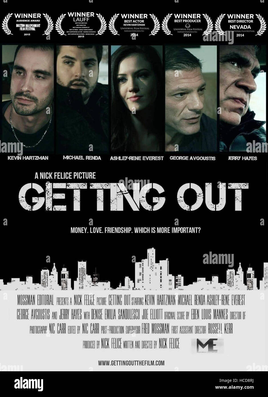 GETTING OUT, poster, from left: Kevin Hartzman, Michael Renda, Ashley ...