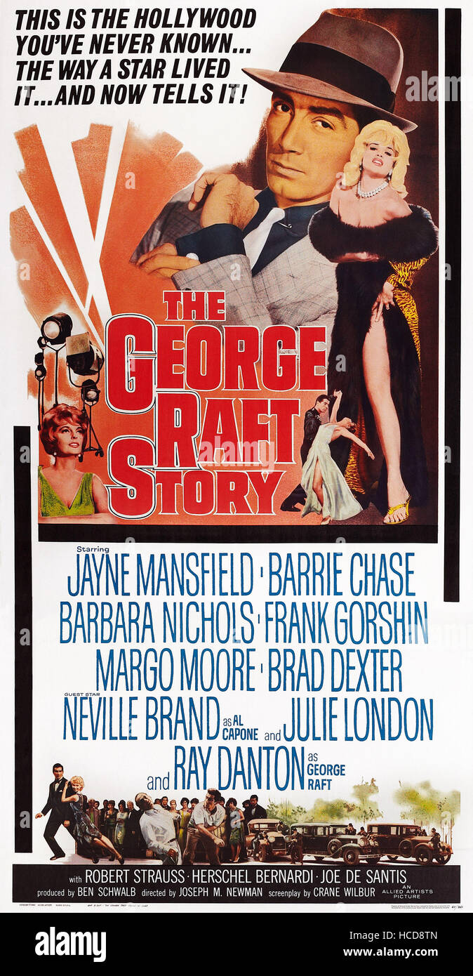THE GEORGE RAFT STORY, US poster art, top from left: Julie London, Ray ...