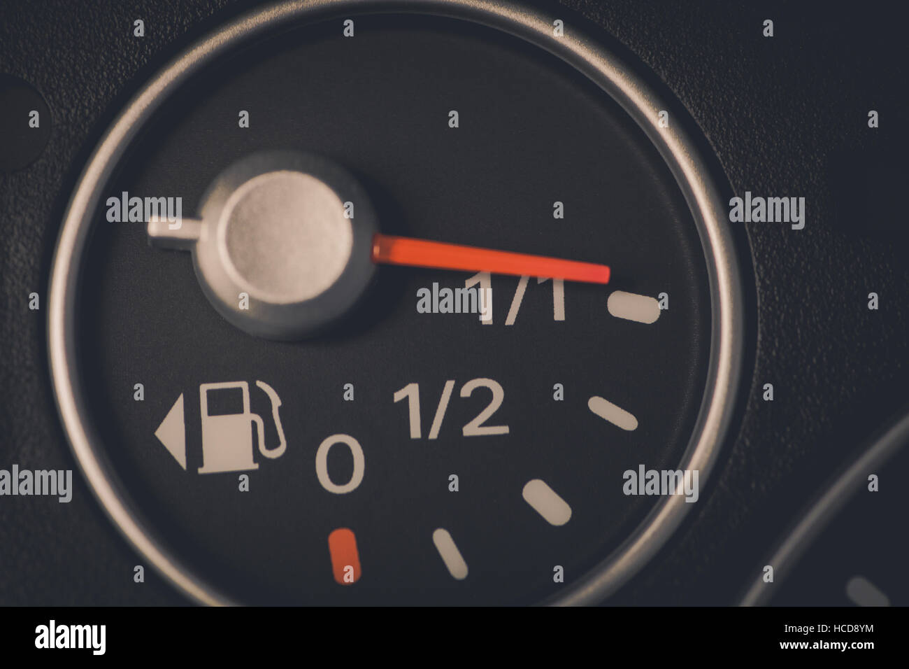 Color close up image of a car's fuel gauge Stock Photo - Alamy