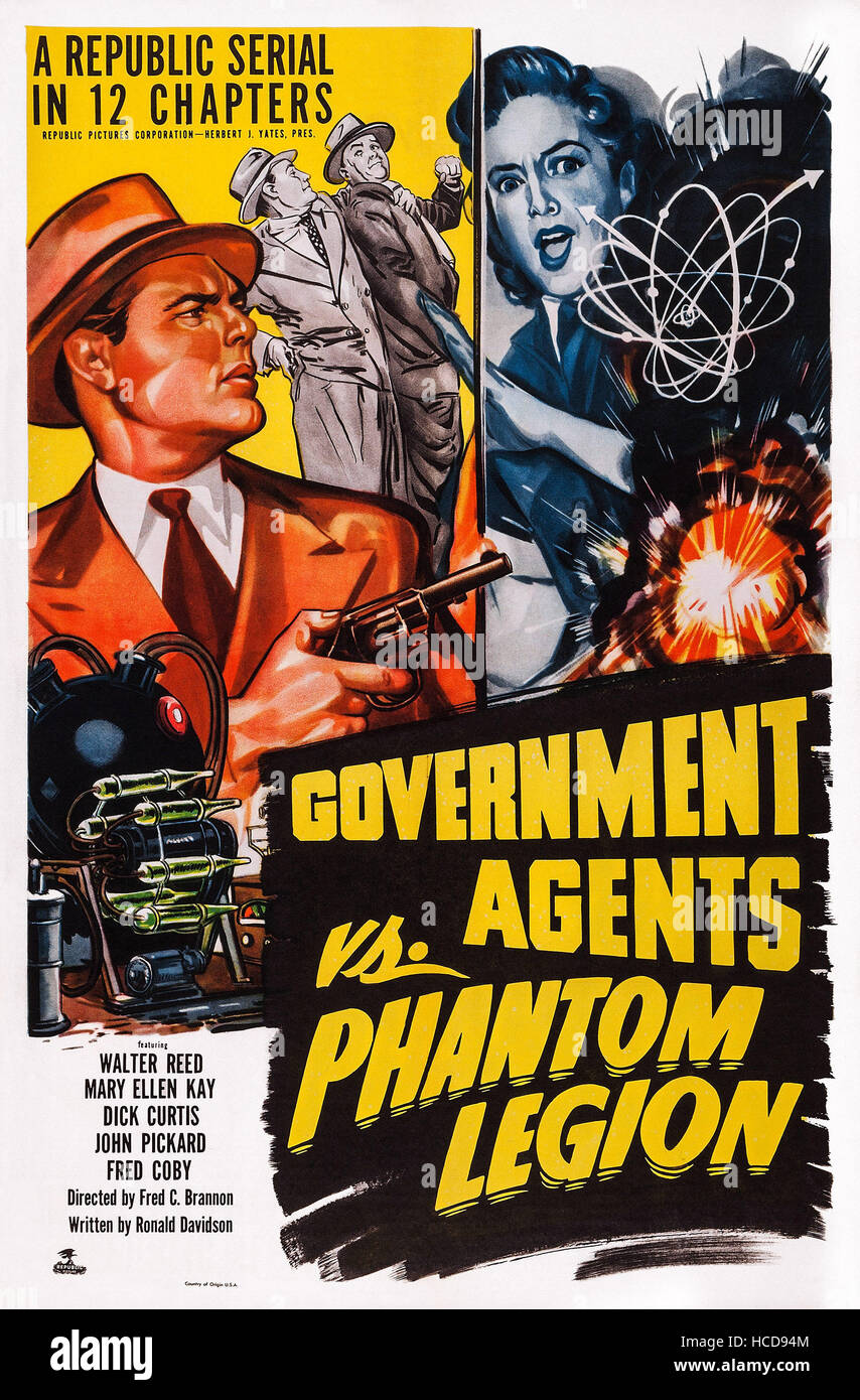 GOVERNMENT AGENTS VS. PHANTOM LEGION, US poster art, 1951 Stock Photo ...