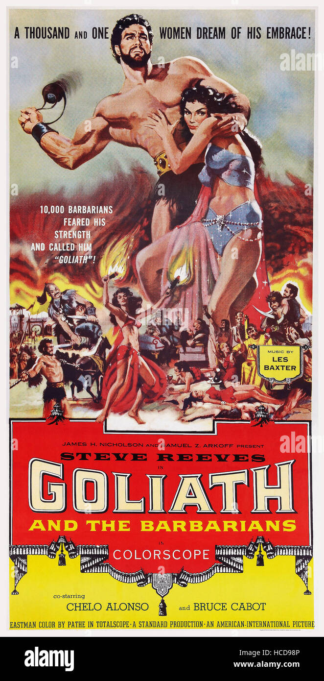 GOLIATH AND THE BARBARIANS, (aka IL TERRORE DEI BARBARI), US poster art ...