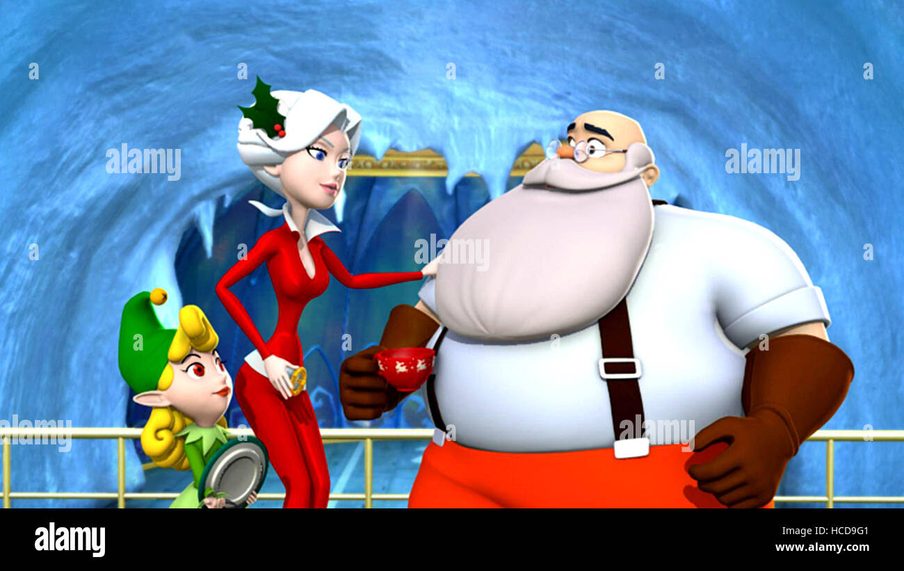 GOTTA CATCH SANTA CLAUS, from left: Elf, Mrs. Claus, Santa Claus (voice ...