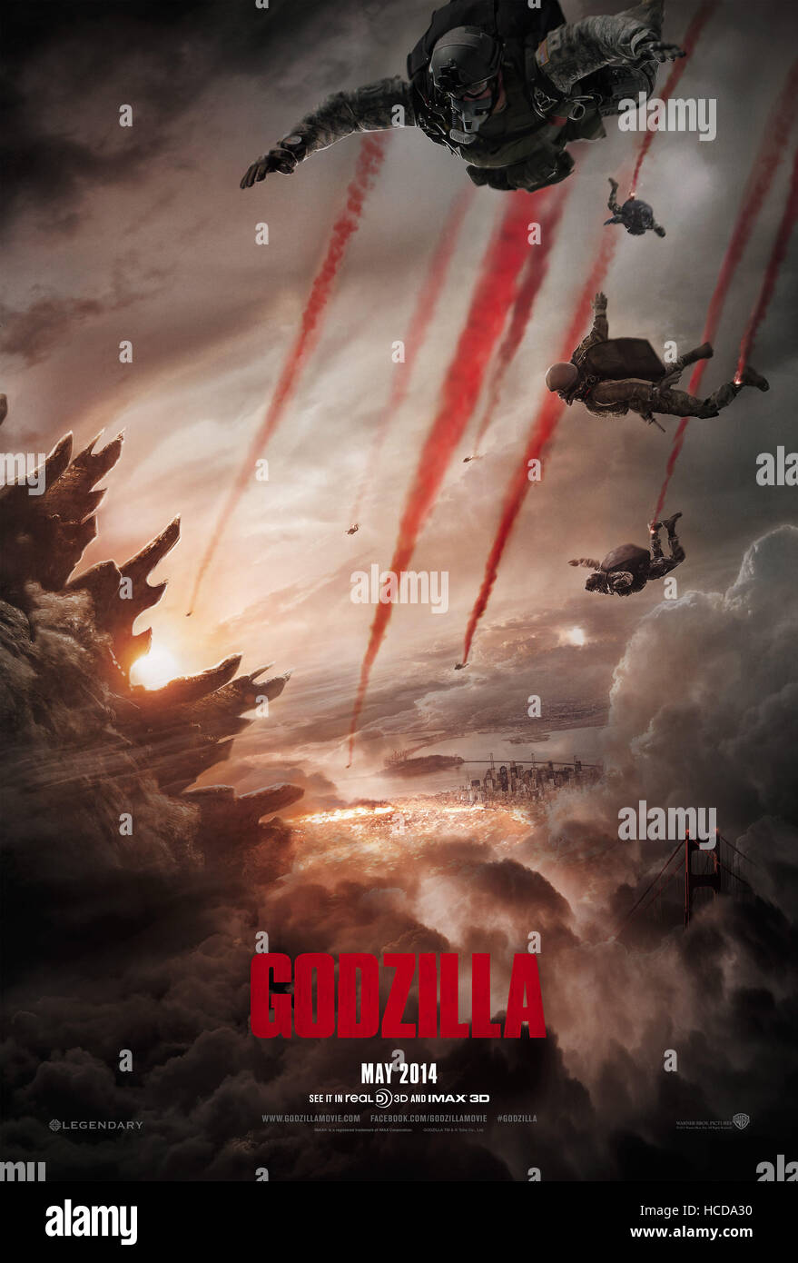 GODZILLA, US advance poster art, 2014. ©Warner Bross. Pictures/courtesy ...