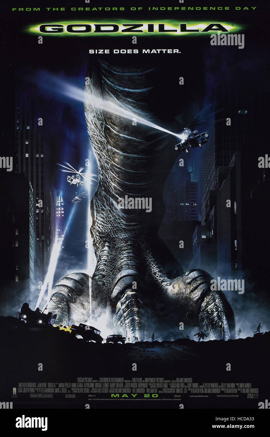 GODZILLA, US advance poster art, 1998. ©TriStar Pictures/courtesy ...