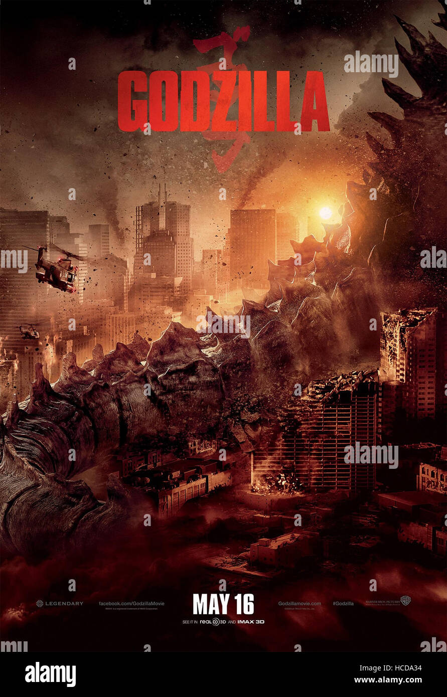 GODZILLA, US advance poster art, 2014. ©Warner Bross. Pictures/courtesy ...
