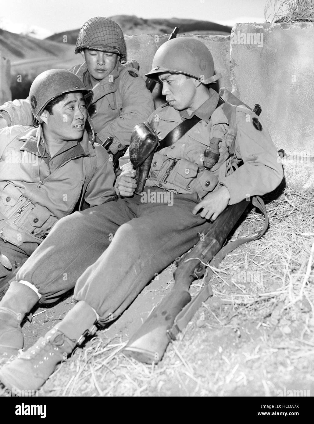 GO FOR BROKE!, from left: Ken Okamoto, George Miki, Henry Nakamura ...