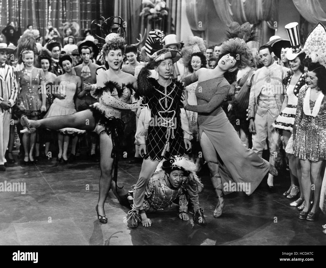 GREENWICH VILLAGE, The Revuers: center standing from left: Judy ...