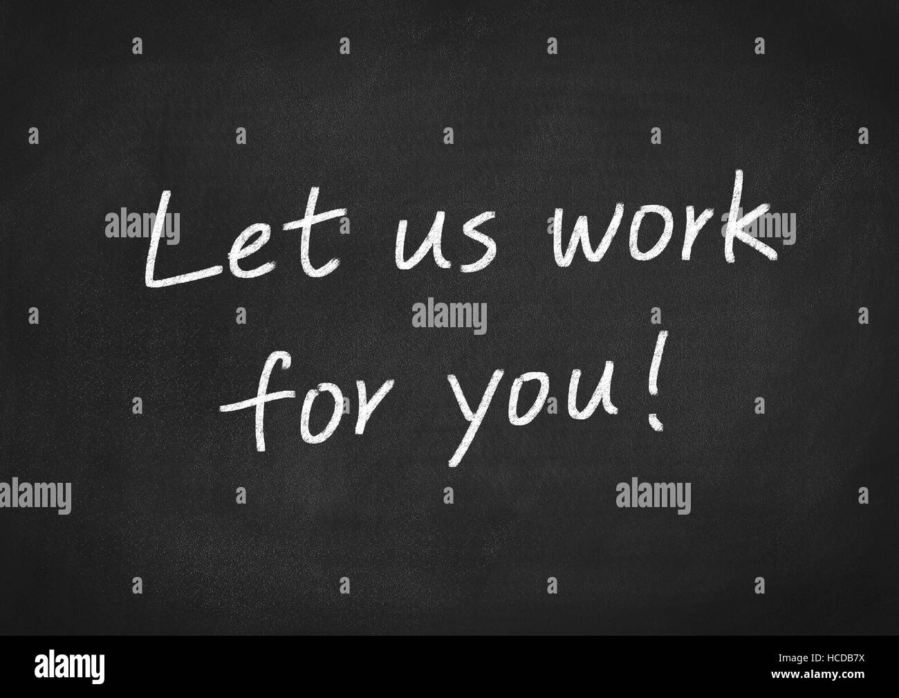 Let us do the work hi-res stock photography and images - Alamy