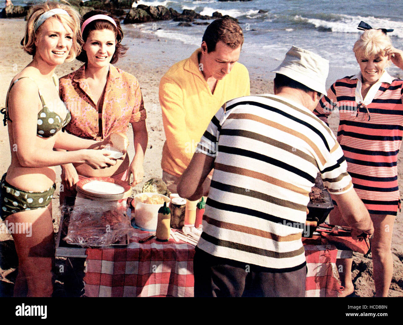 A GUIDE FOR THE MARRIED MAN, Inger Stevens (bikini), Claire Kelly (second from left), 1967, TM ...
