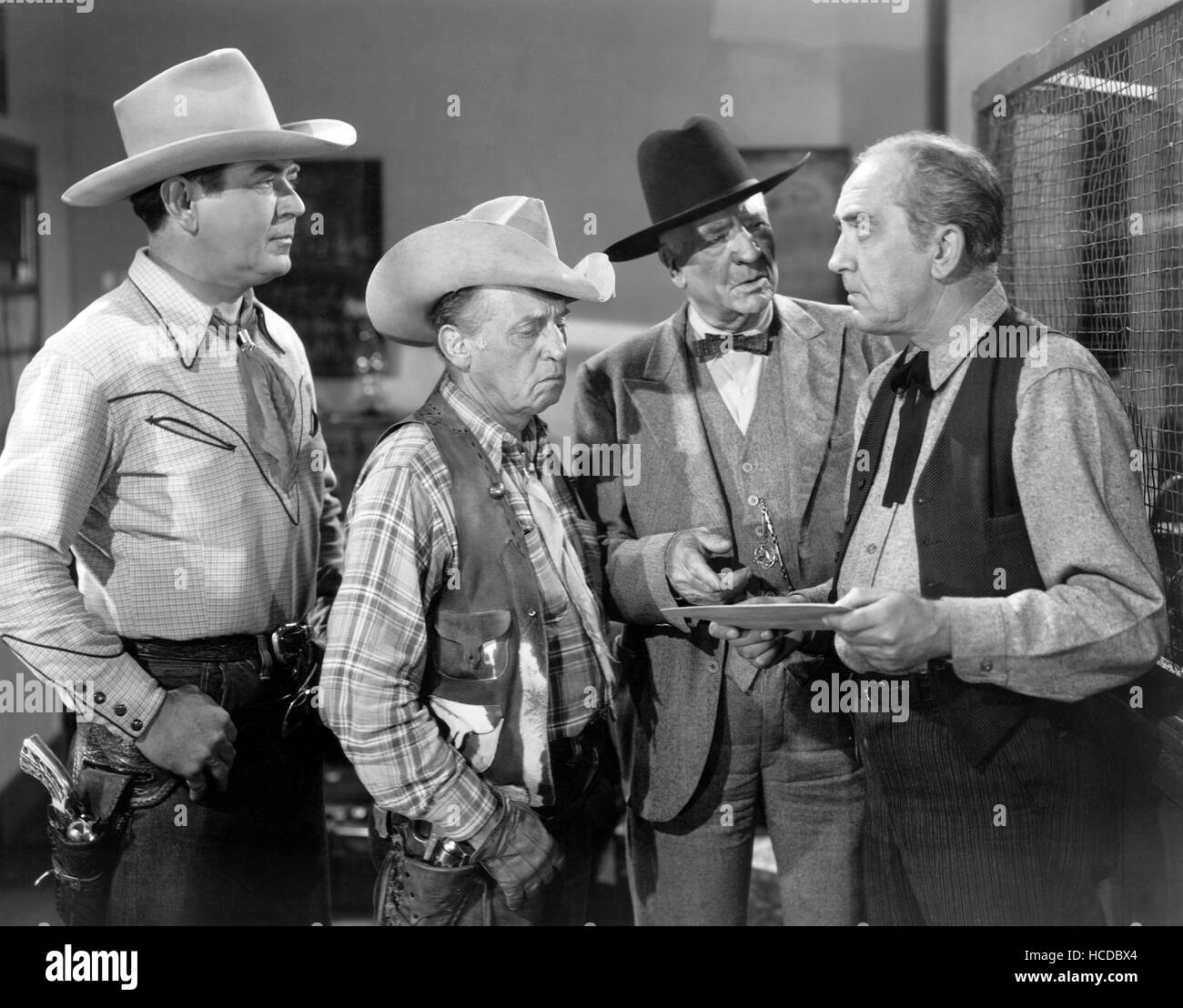 GUN TALK, from left: Johnny Mack Brown, Raymond Hatton, Frank LaRue ...