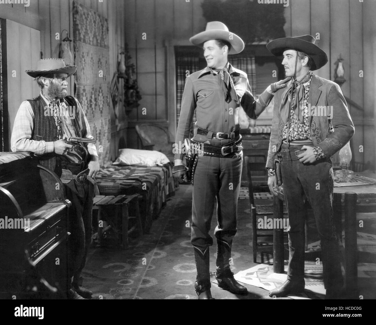 GUNSMOKE TRAIL, from left: Al St John, Jack Randall, Ted Adams, 1938 ...