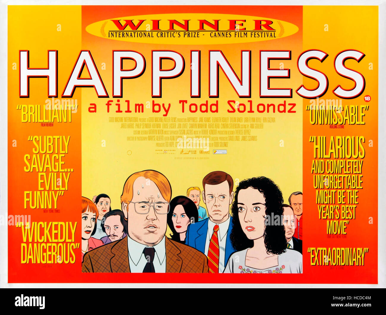 HAPPINESS, British poster art, illustration by Daniel Clowes, 1998 ...