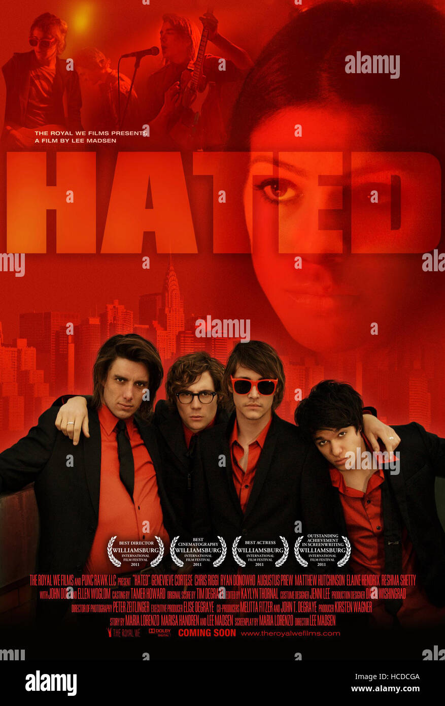 HATED, international poster art, top right: Genevieve Padalecki, bottom ...