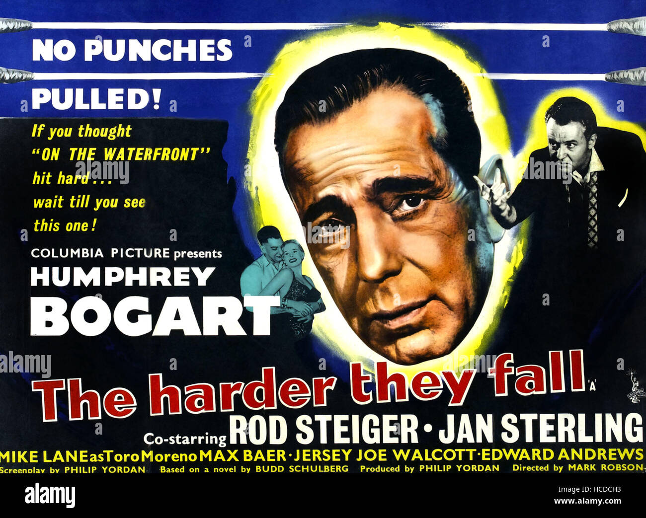 THE HARDER THEY FALL, center: Humphrey Bogart, right: Rod Steiger on ...