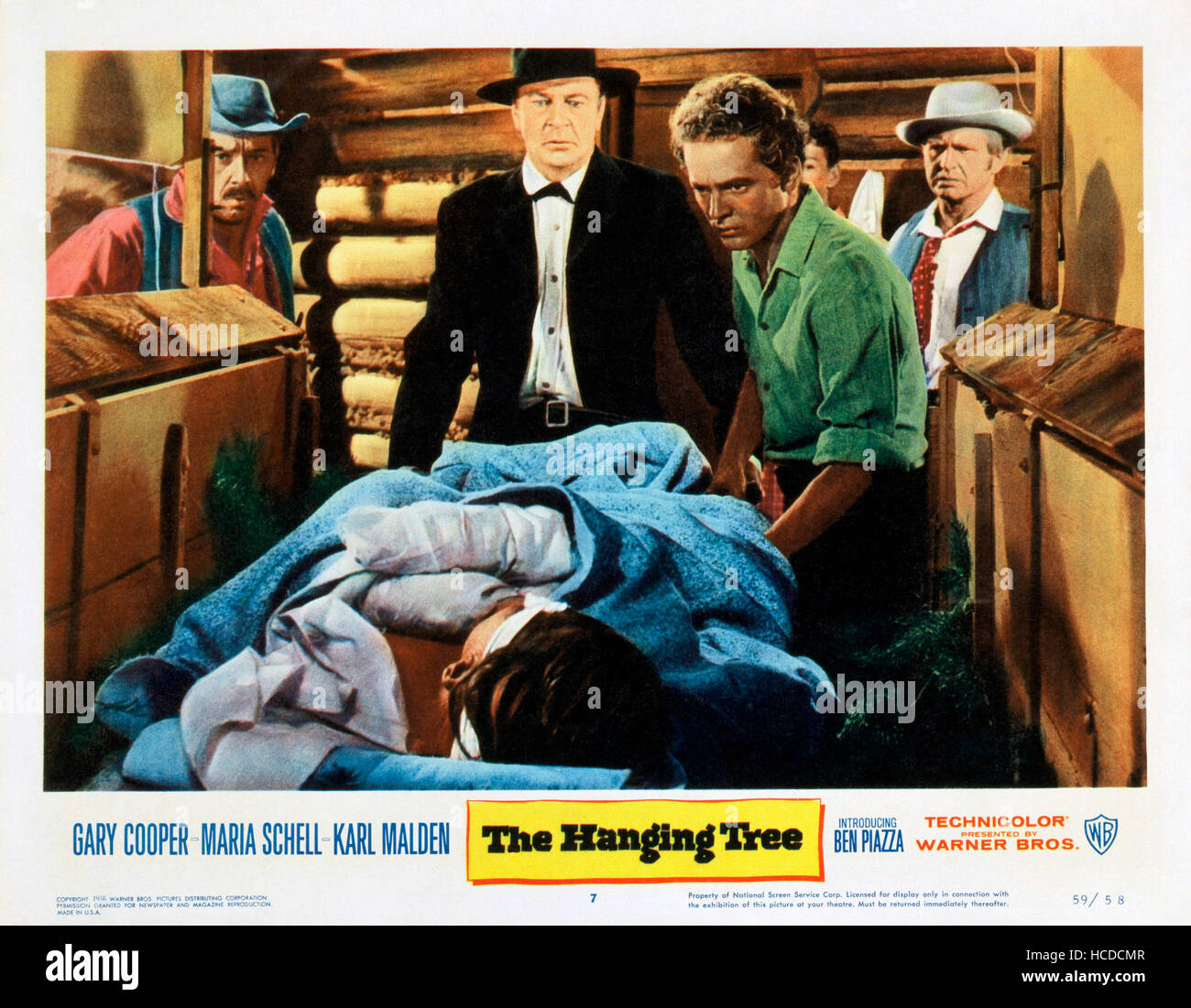 THE HANGING TREE, standing left from second from left: Gary Cooper, Ben ...