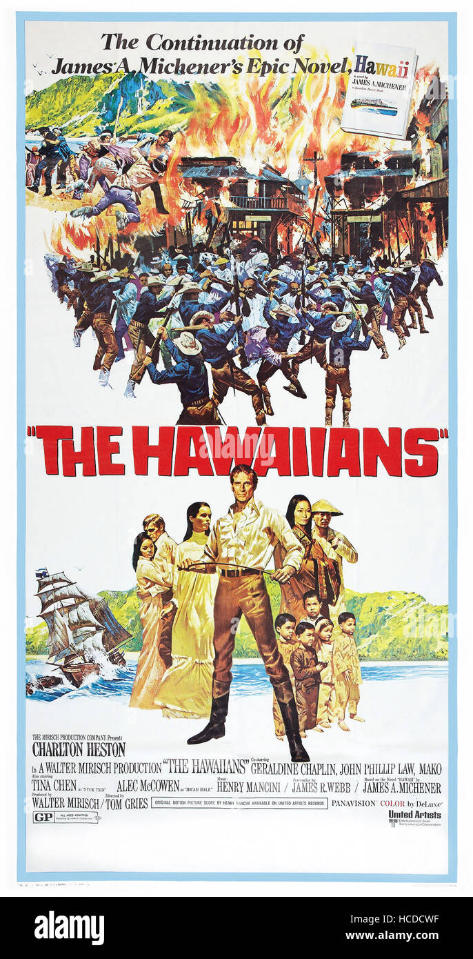 THE HAWAIIANS, US poster art, back, third left: Geraldine Chaplin ...