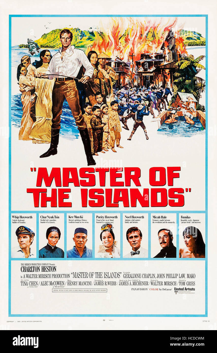 THE HAWAIIANS, (aka MASTER OF THE ISLANDS), British poster art, bottom ...