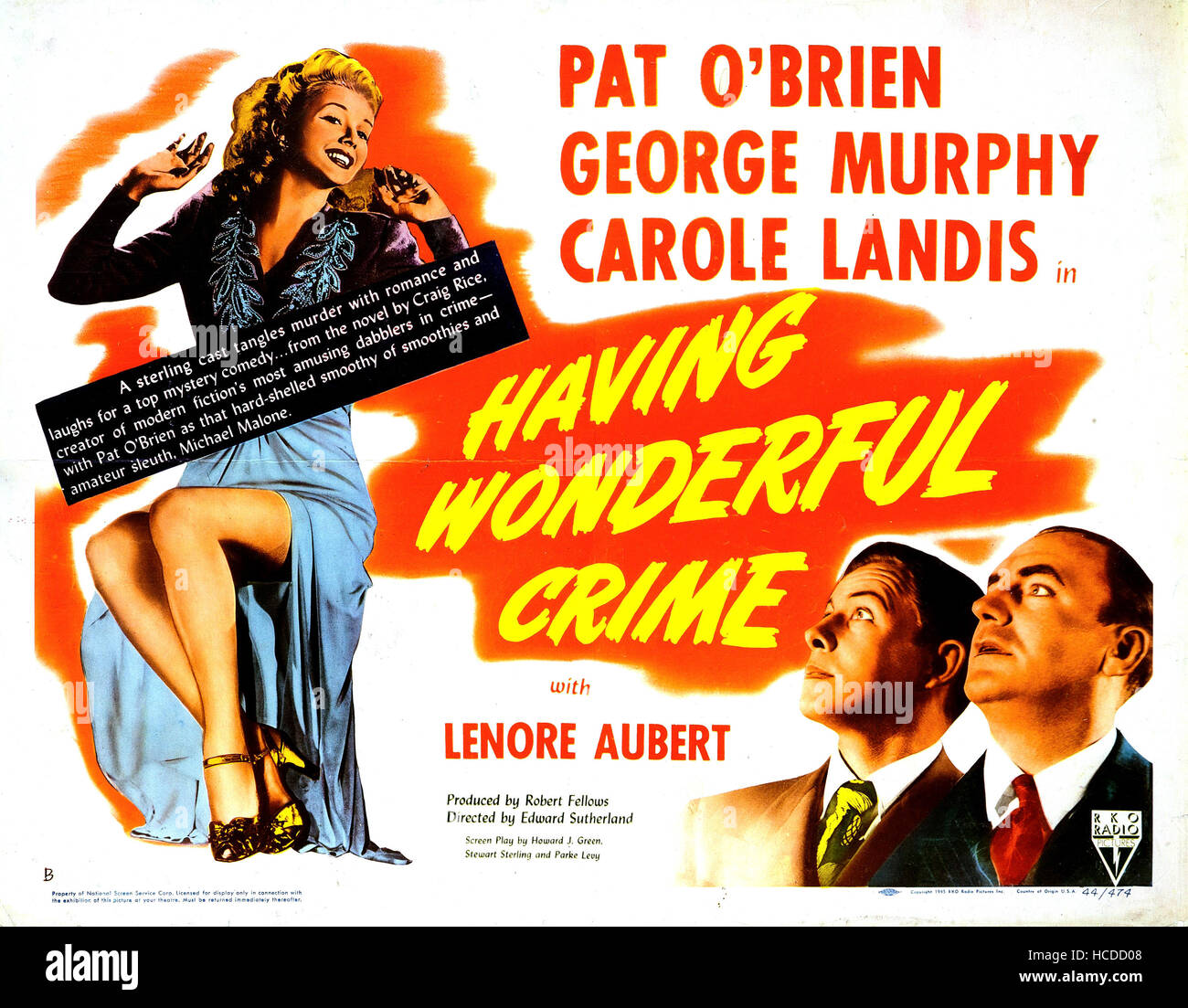 HAVING WONDERFUL CRIME, from left, Carole Landis, George Murphy, Pat O ...