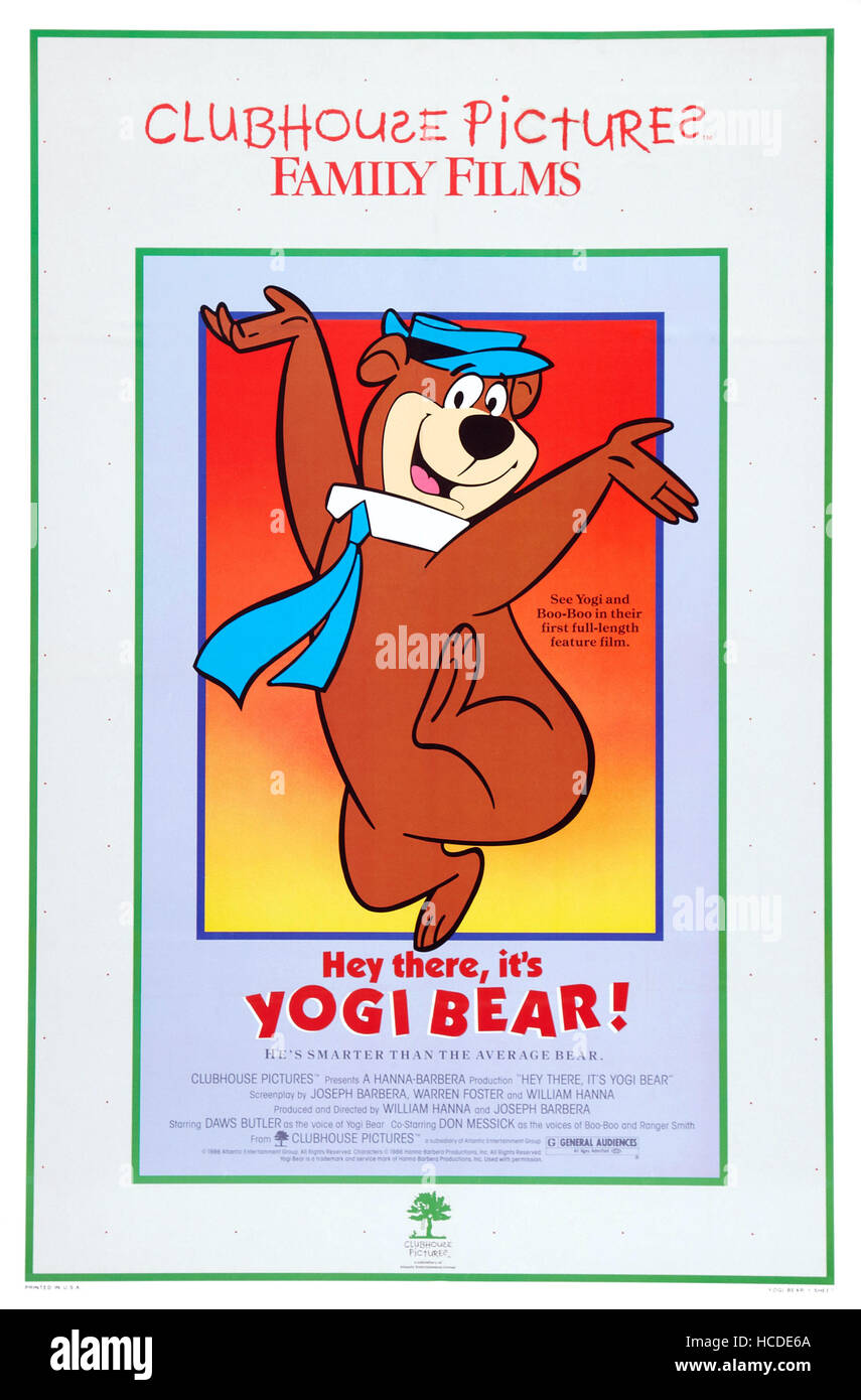 HEY THERE, IT'S YOGI BEAR, US poster art, Yogi Bear, 1964 Stock Photo ...