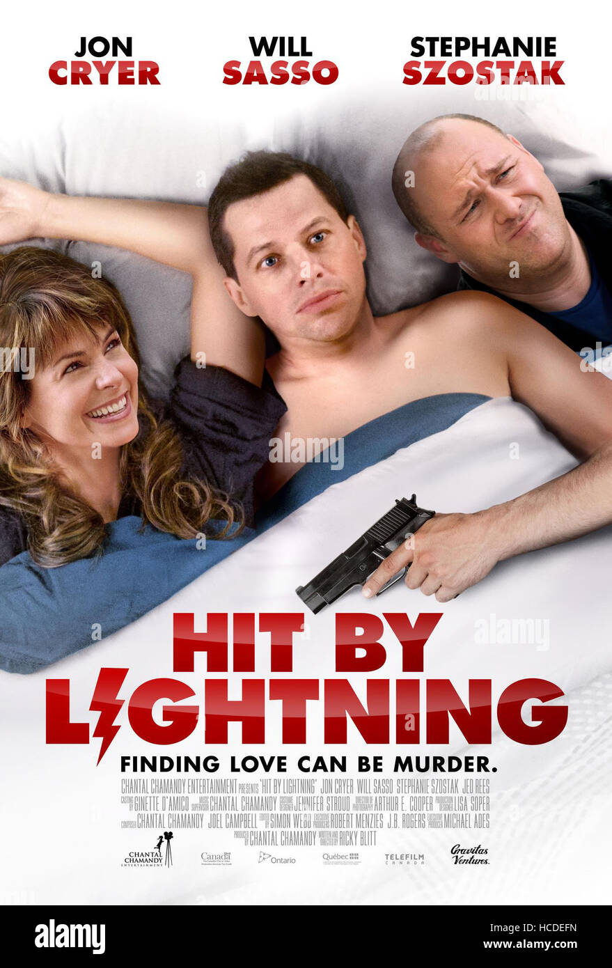 HIT BY LIGHTNING, US poster art, from left: Stephanie Szostak, Jon ...