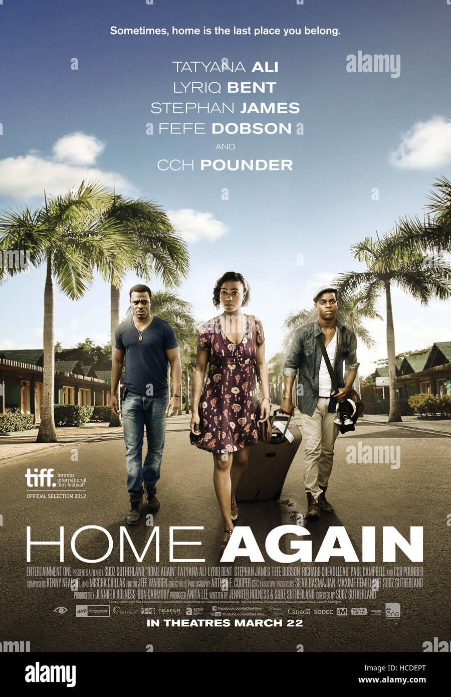 HOME AGAIN, Canadian poster art, from left: Lyriq Bent, Tatyana Ali ...