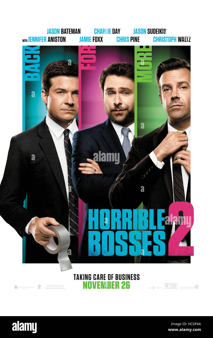 HORRIBLE BOSSES 2, US advance poster art, from left: Jason Bateman ...