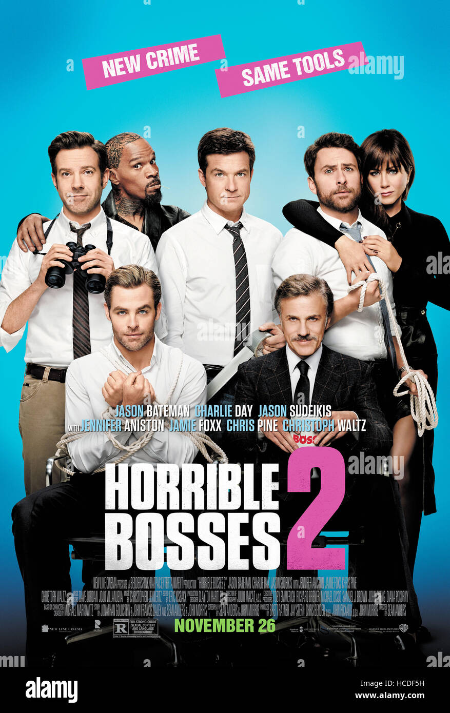 HORRIBLE BOSSES 2, US poster art, clockwise from top left: Jason ...