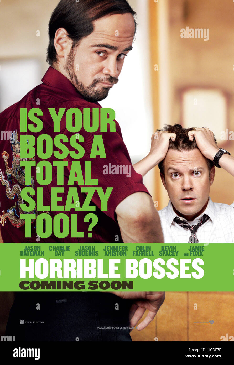 HORRIBLE BOSSES, l-r: Colin Farrell, Jason Sudeikis on US teaser poster ...