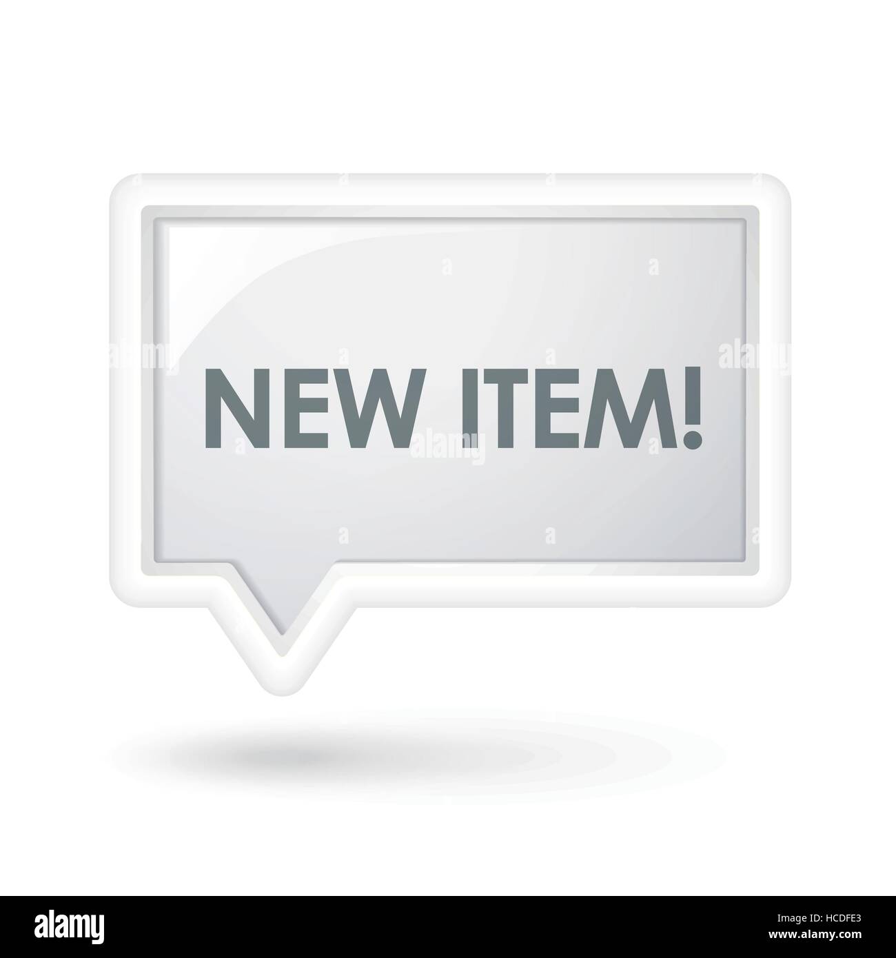 new item words on a speech bubble over white Stock Vector Image & Art ...