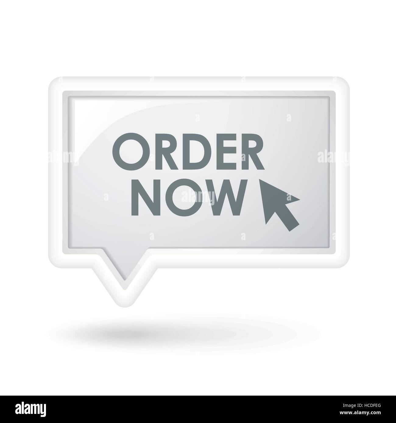 order now words on a speech bubble over white Stock Vector Image & Art ...