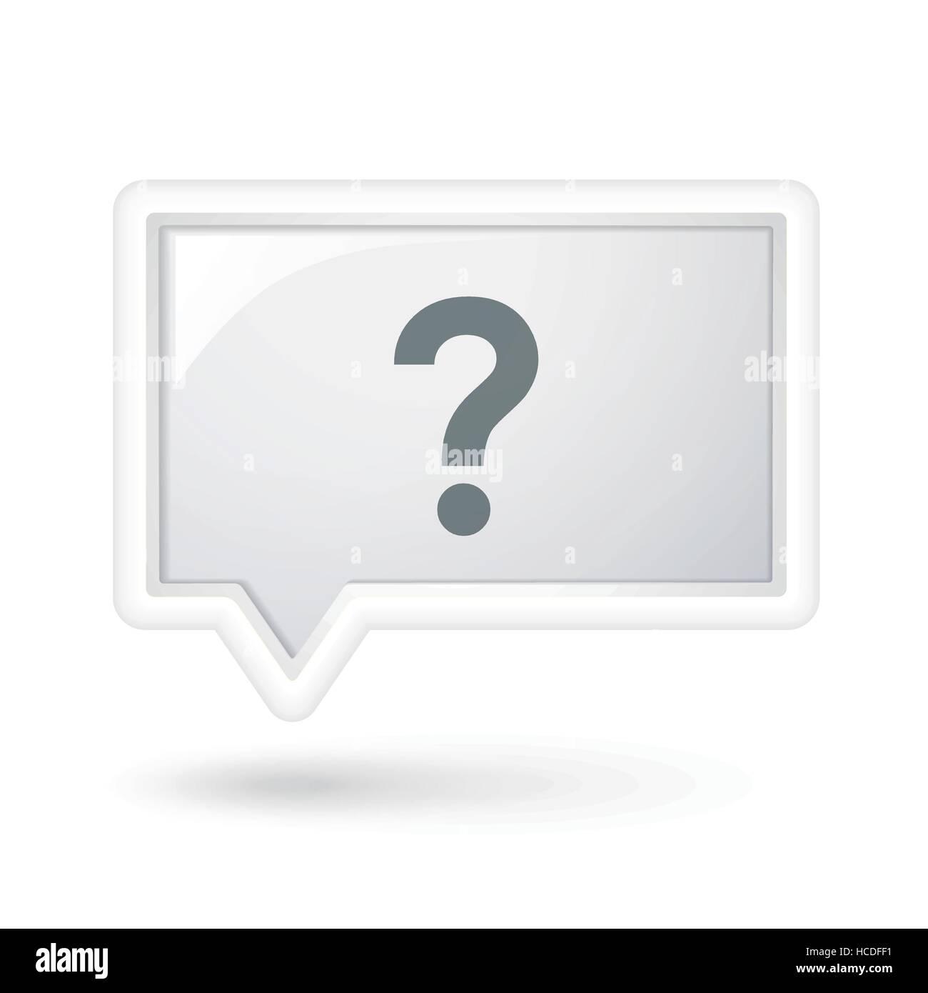 question mark on a speech bubble over white Stock Vector Image & Art ...