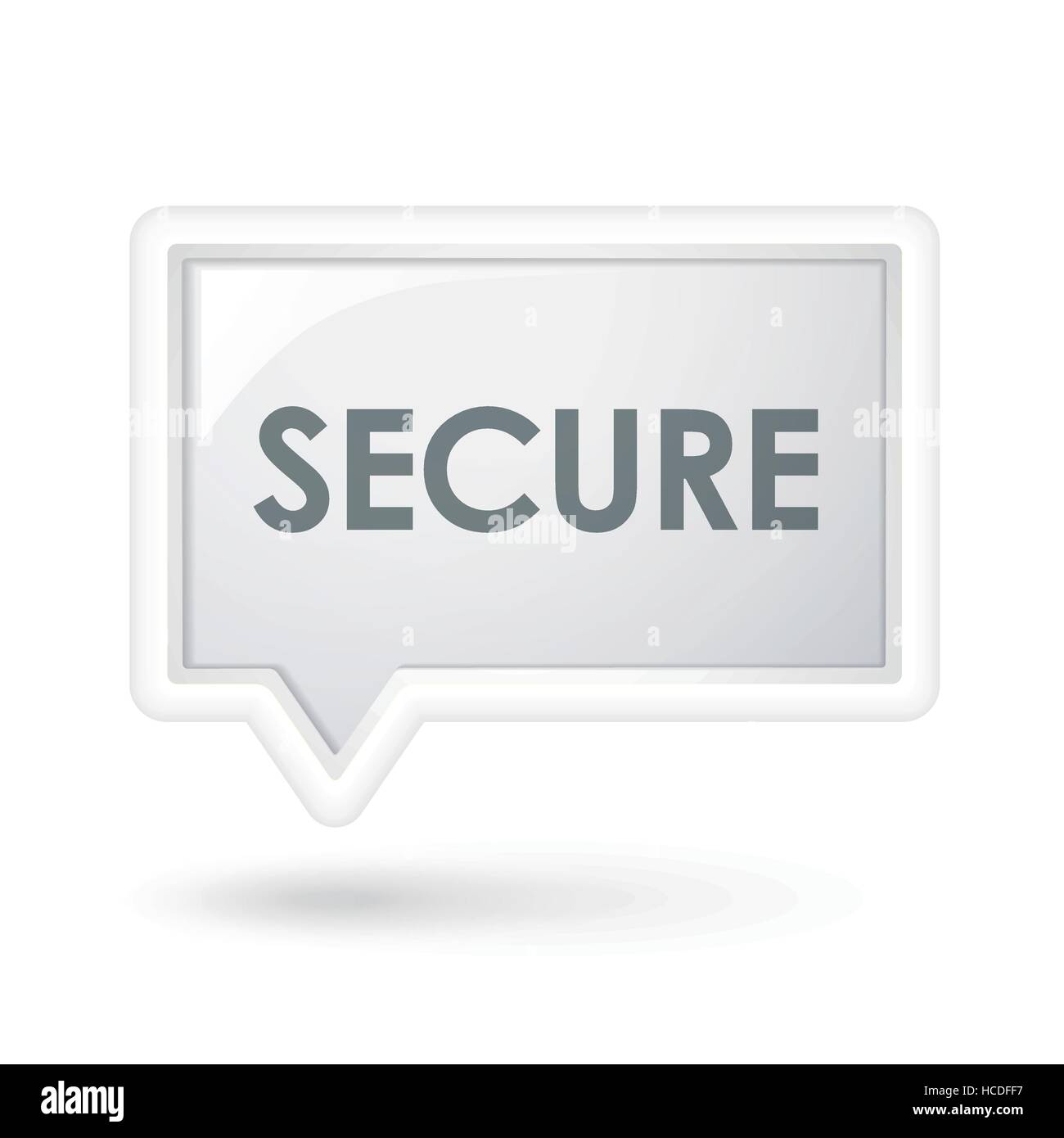 secure word on a speech bubble over white Stock Vector Image & Art - Alamy