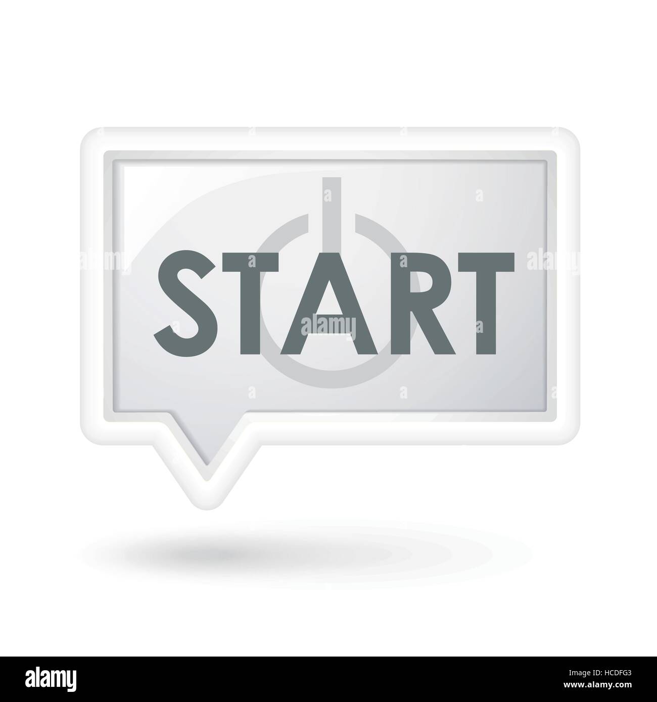start word on a speech bubble over white Stock Vector Image & Art - Alamy