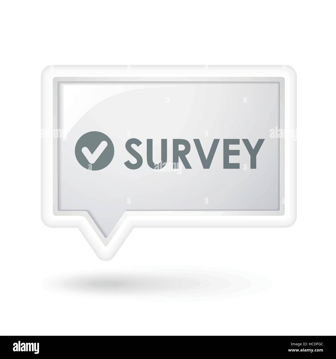 survey word on a speech bubble over white Stock Vector Image & Art - Alamy