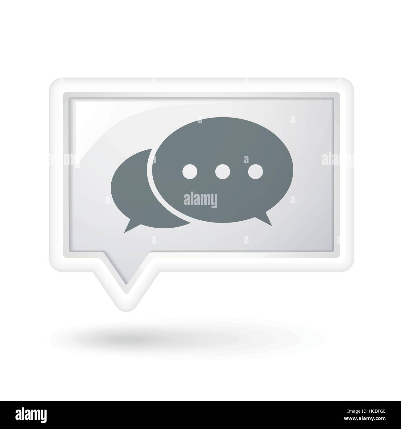 comment icon on a speech bubble over white Stock Vector Image & Art - Alamy