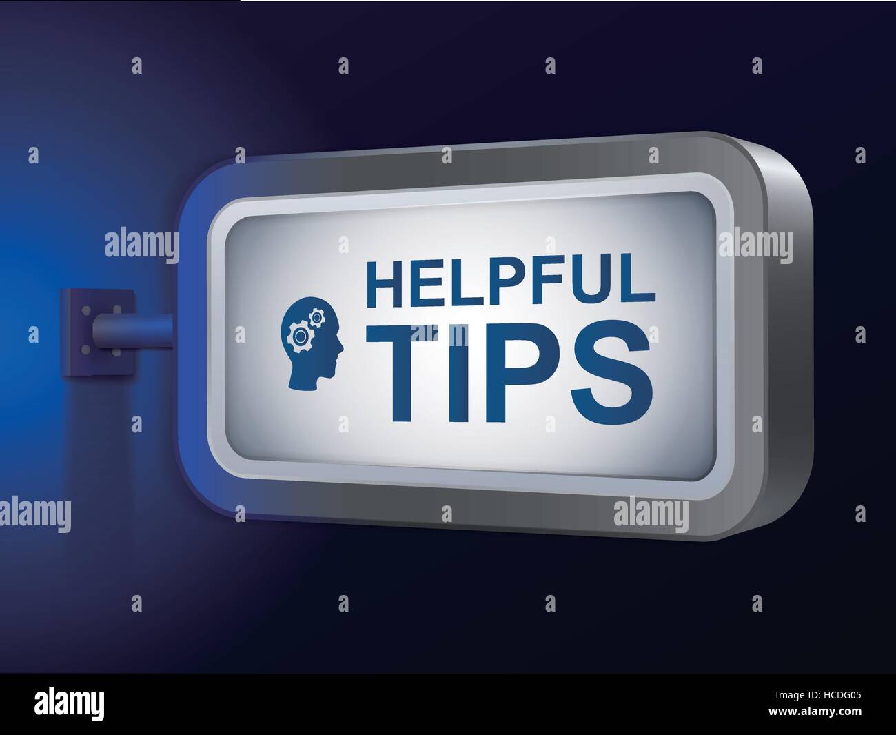 helpful tips words on billboard over blue background Stock Vector Image ...
